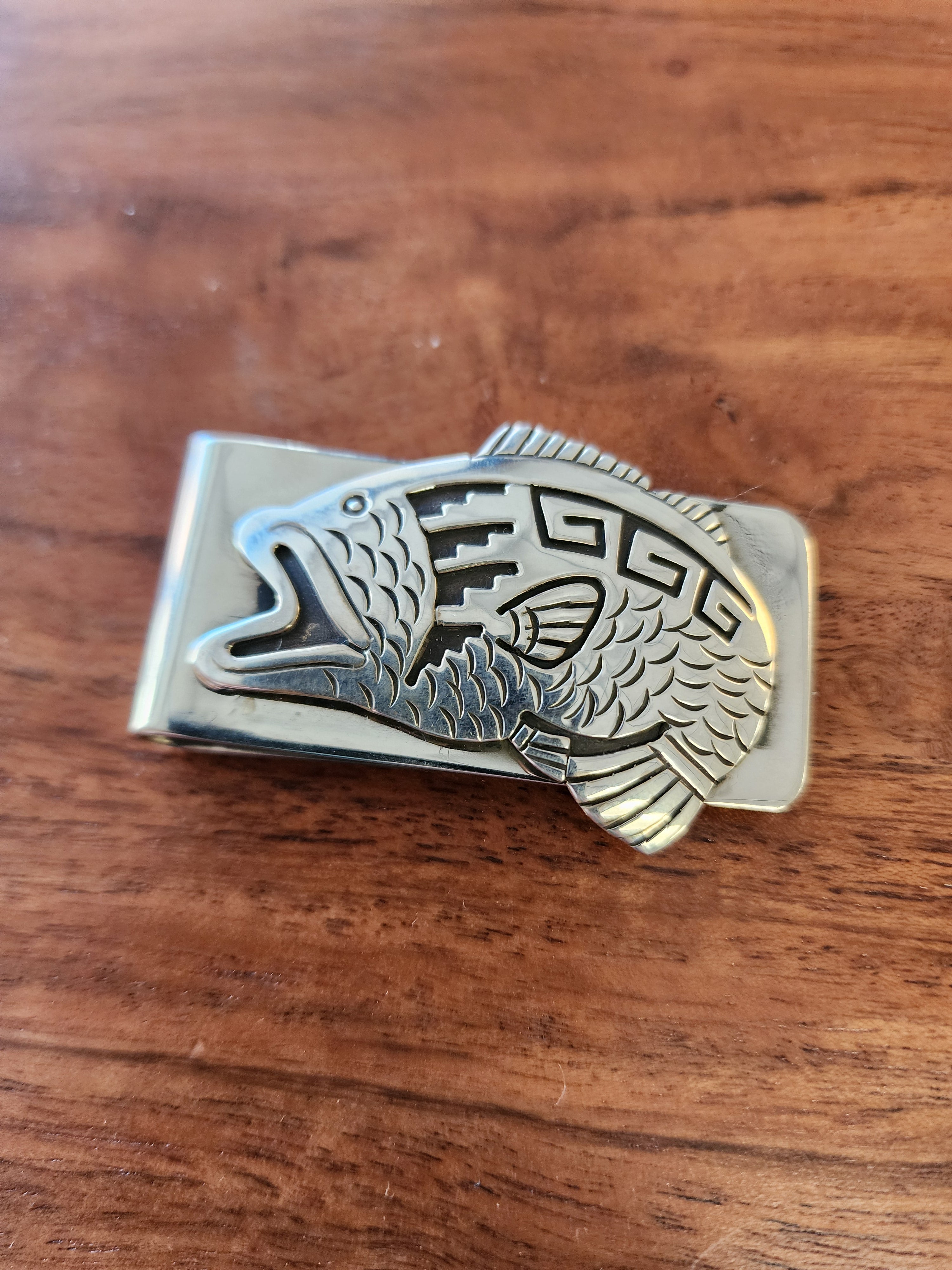 Sterling Silver Big Fish Money Clip – High Plains Turquoise | Cheyenne, WY