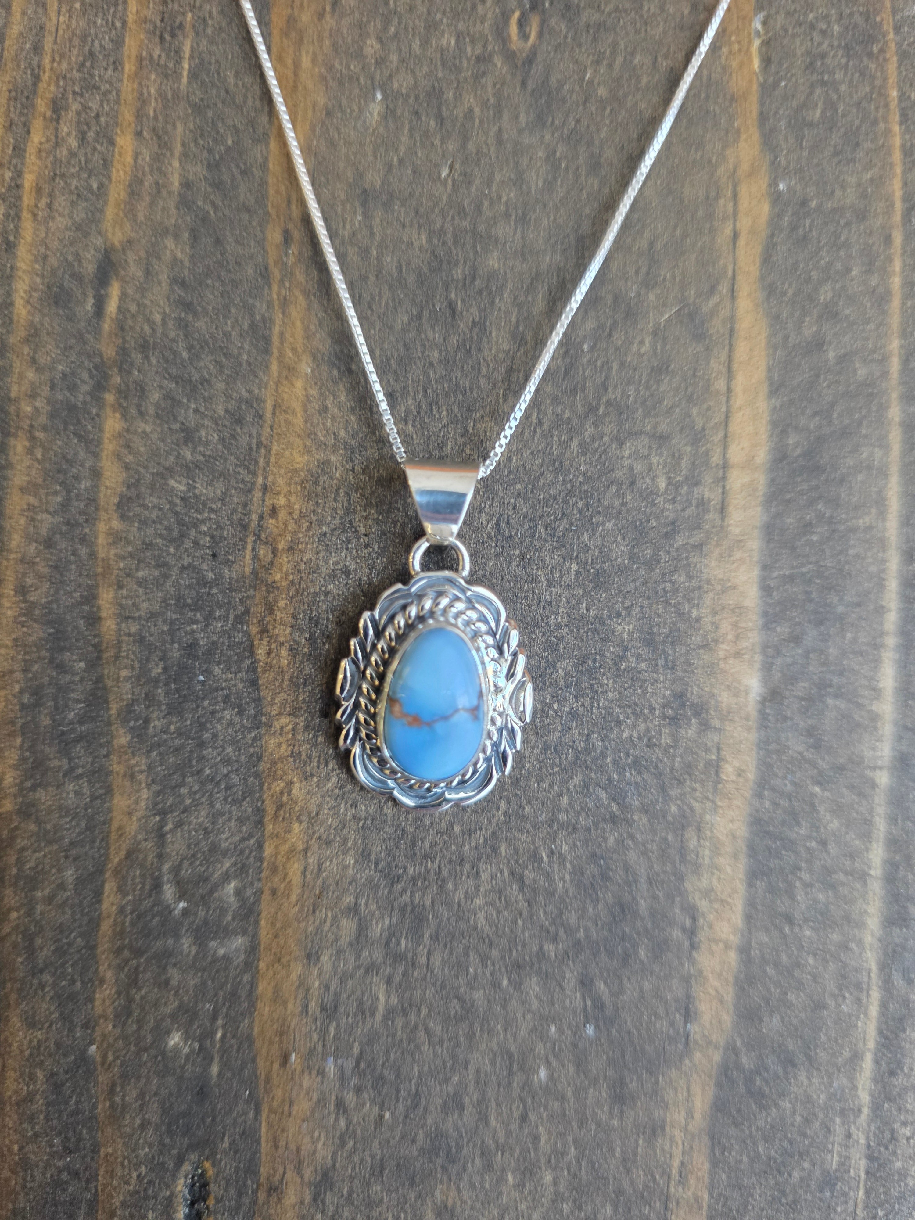 Victor Chee Golden Hills Turquoise Pendant Necklace – High Plains ...