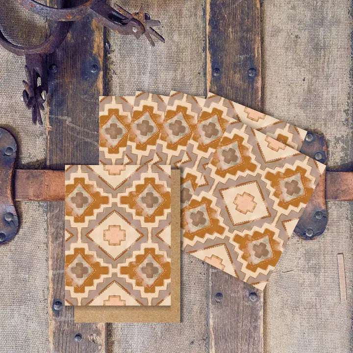 Mini Western Neutral Geometric Cowgirl Vintage Card Set – High Plains ...