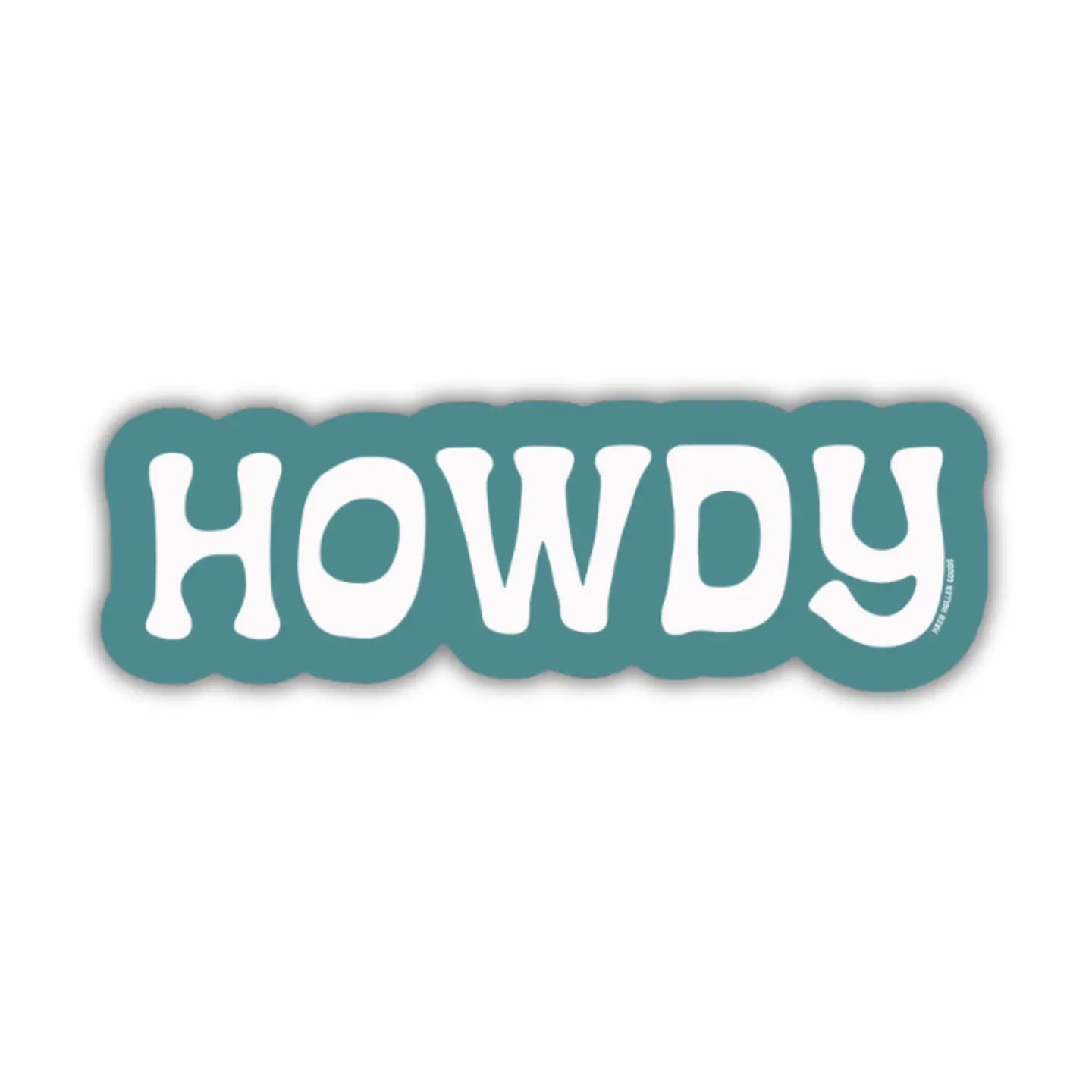 Howdy Western Sticker – High Plains Turquoise | Cheyenne, WY